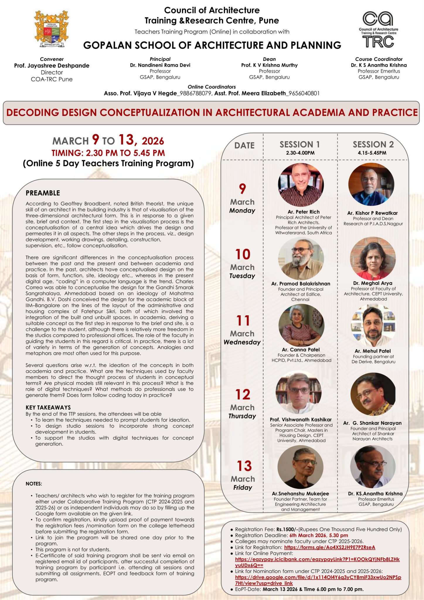 Council of Architecture to Host Online Teachers Training Program on ...
